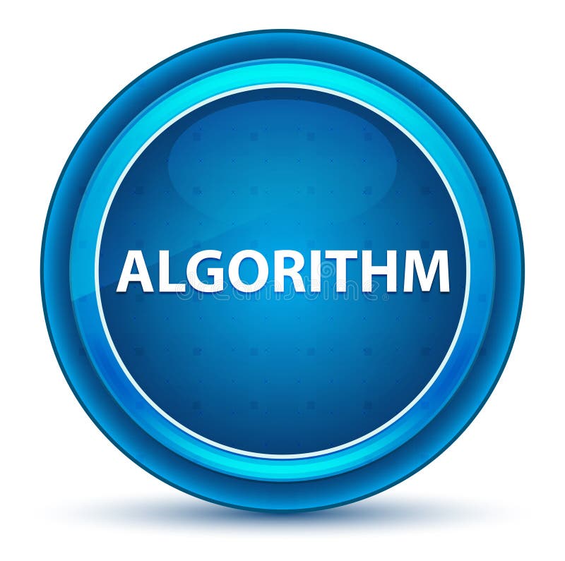 Algorithm Eyeball Blue Round Button Stock Illustration - Illustration ...