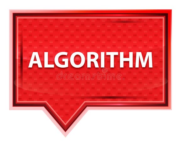 Algorithm Misty Rose Pink Banner Button Stock Illustration ...