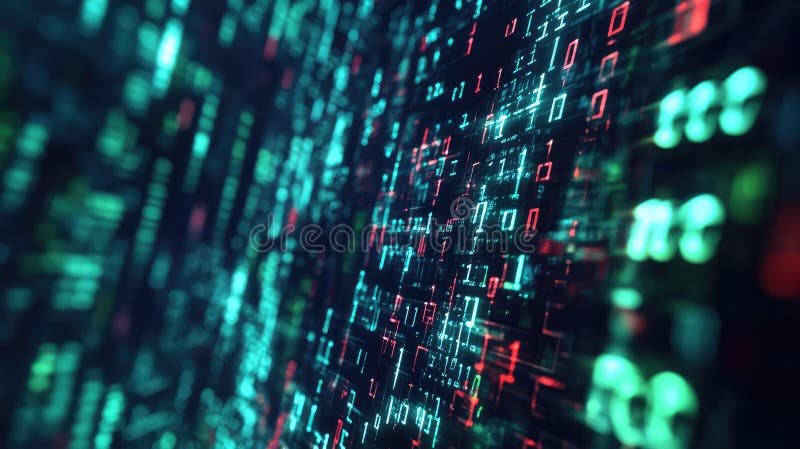 Algorithm Morphing Binary Code Stock Illustration - Illustration of cryptography, cybersecurity ...