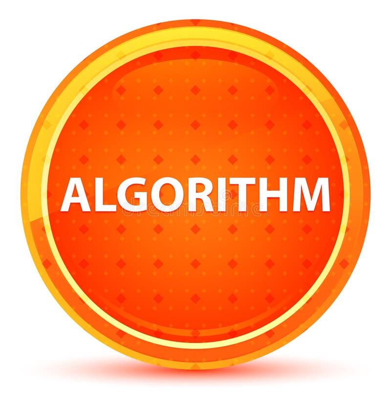 Orange Algorithm Icon Isolated On Purple Background Algorithm Symbol Design From Artificial