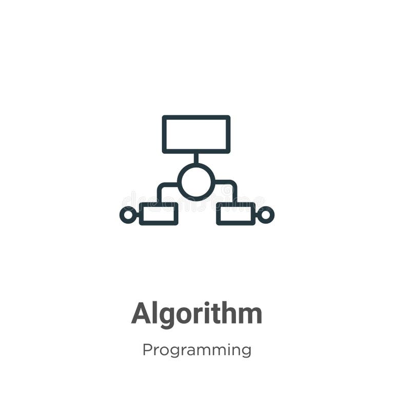 Algorithm Outline Vector Icon. Thin Line Black Algorithm Icon, Flat Vector Simple Element ...