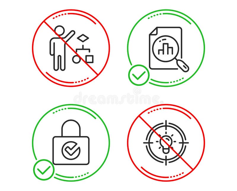 Algorithm Password Encryption And Analytics Graph Icons Set Idea Sign Vector Stock Vector