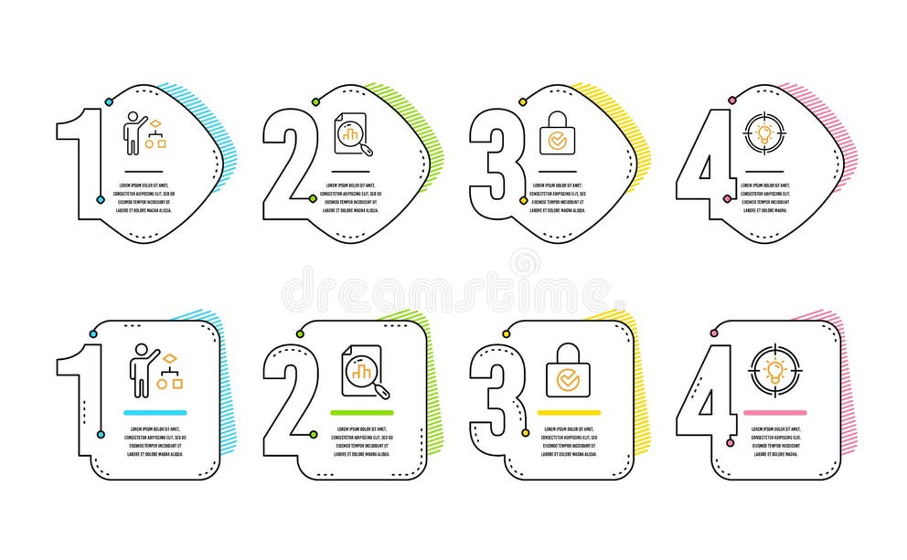Algorithm, Password Encryption and Analytics Graph Icons Set. Idea Sign. Vector Stock Vector ...