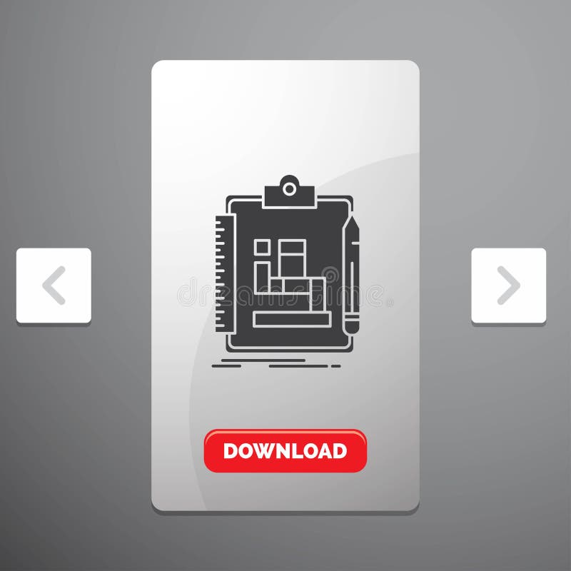 Algorithm, Process, Scheme, Work, Workflow Glyph Icon in Carousal Pagination Slider Design & Red ...