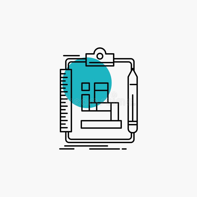 Algorithm Process Scheme Work Workflow Line Icon Stock Vector Illustration Of Graph