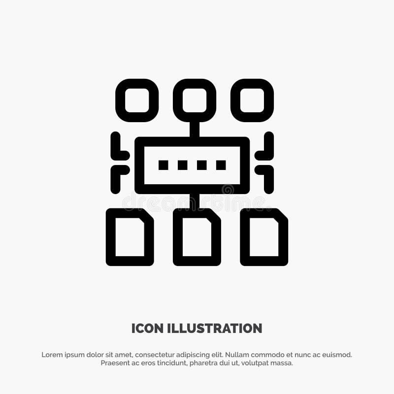 Algorithm Program User Document Vector Line Icon Stock Vector 0300