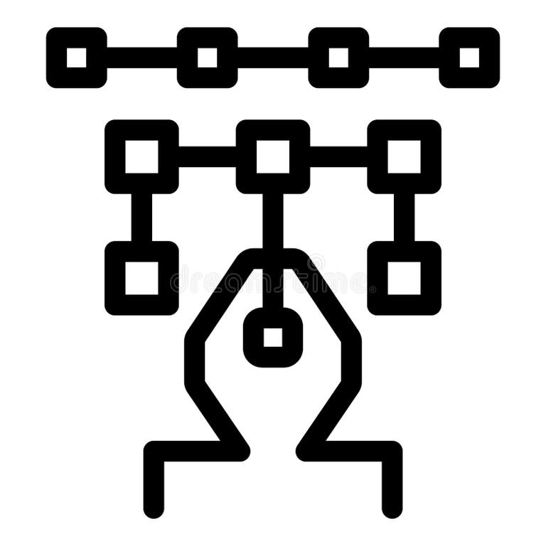 Algorithm Programming Code Connecting Data Blocks Icon Stock Vector ...