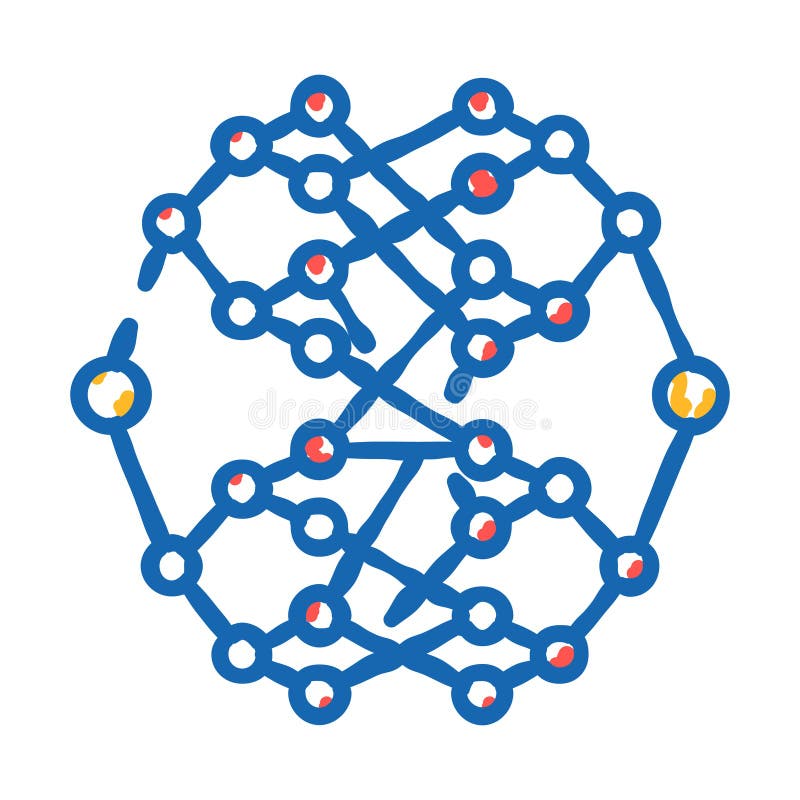 Algorithm Quantum Technology Icon Doodle Illustration Stock Vector ...