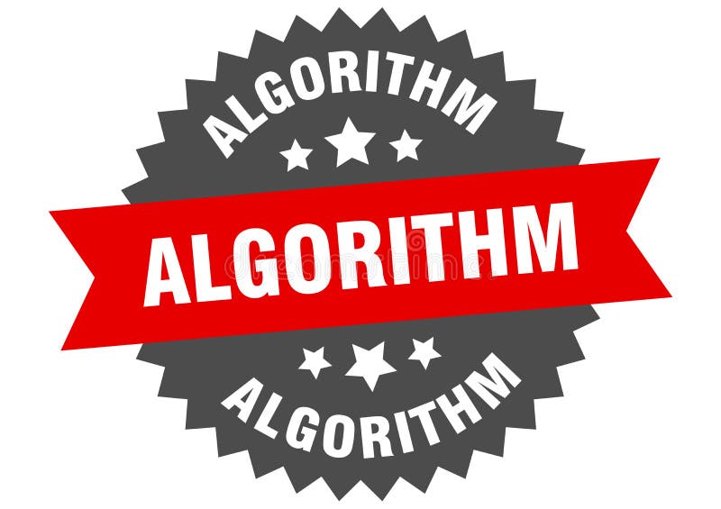 Algorithm Sign Algorithm Circular Band Label Algorithm Sticker Stock Vector Illustration Of