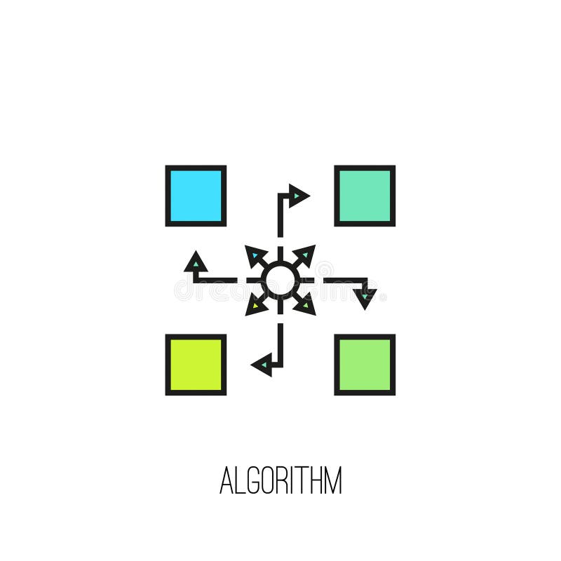 Algorithm vector icon. stock vector. Illustration of development ...