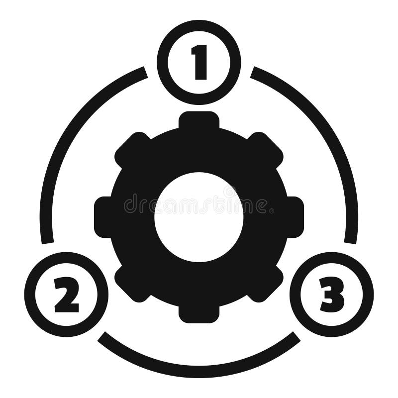 Algorithm Working with Three Steps Process and Gear Wheel Stock Vector ... Algorithm Working with Three Steps Process and Gear Wheel Stock Vector ...