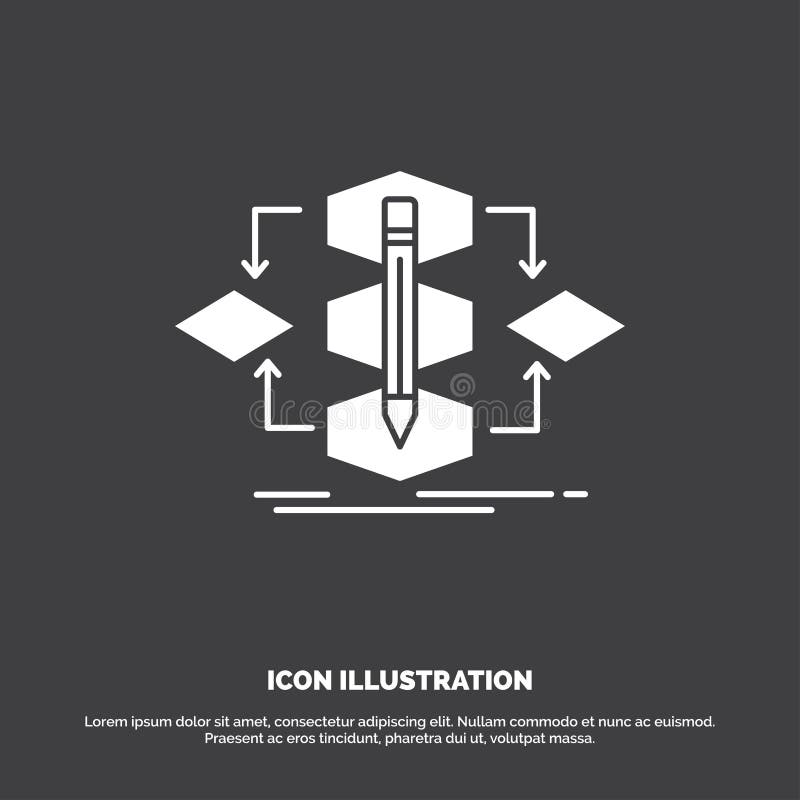 Algorithm, Design, Method, Model, Process Icon. Glyph Vector Symbol for ...
