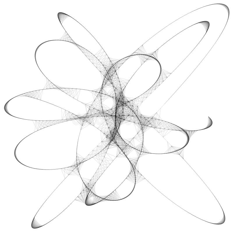 Abstract Curve Geometric Line Art Sketch Illustration Stock ...