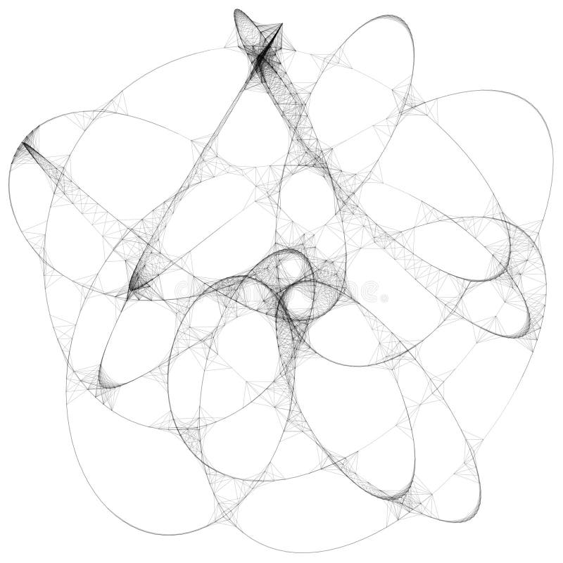 Abstract Curve Geometric Line Art Sketch Illustration Stock ...