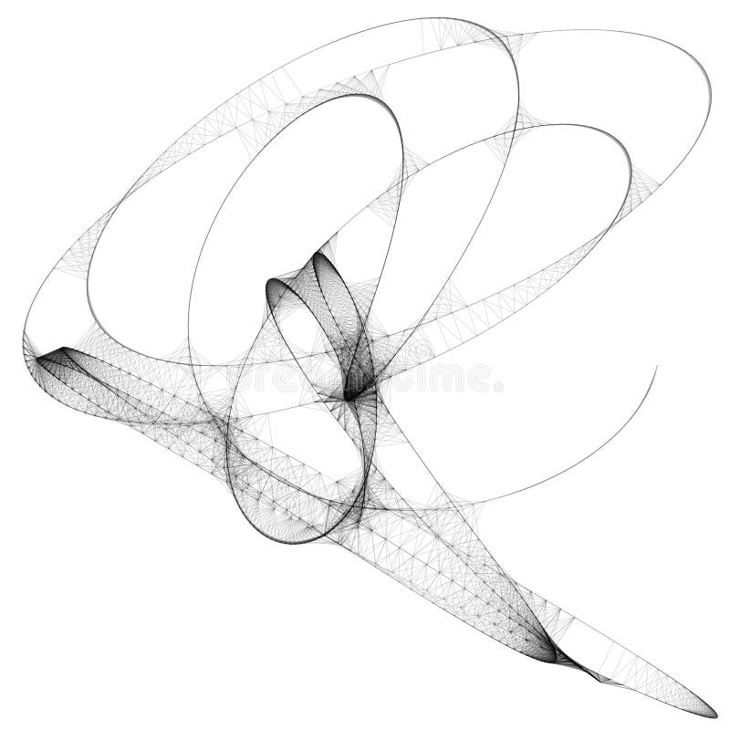 Abstract Curve Line Art Sketch Illustration Stock Illustration ...