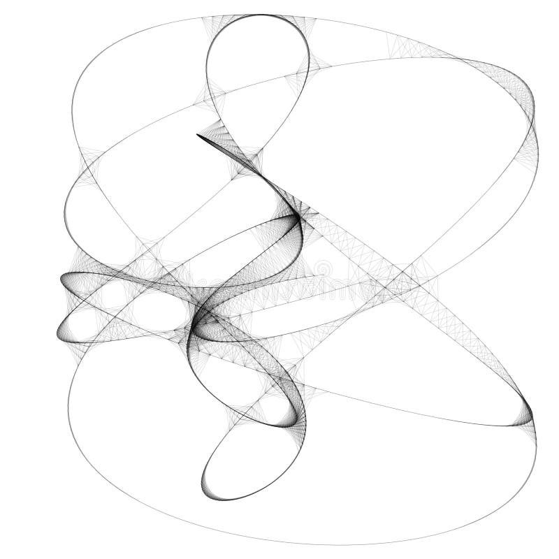 Abstract Curve Geometric Line Art Sketch Illustration Stock ...