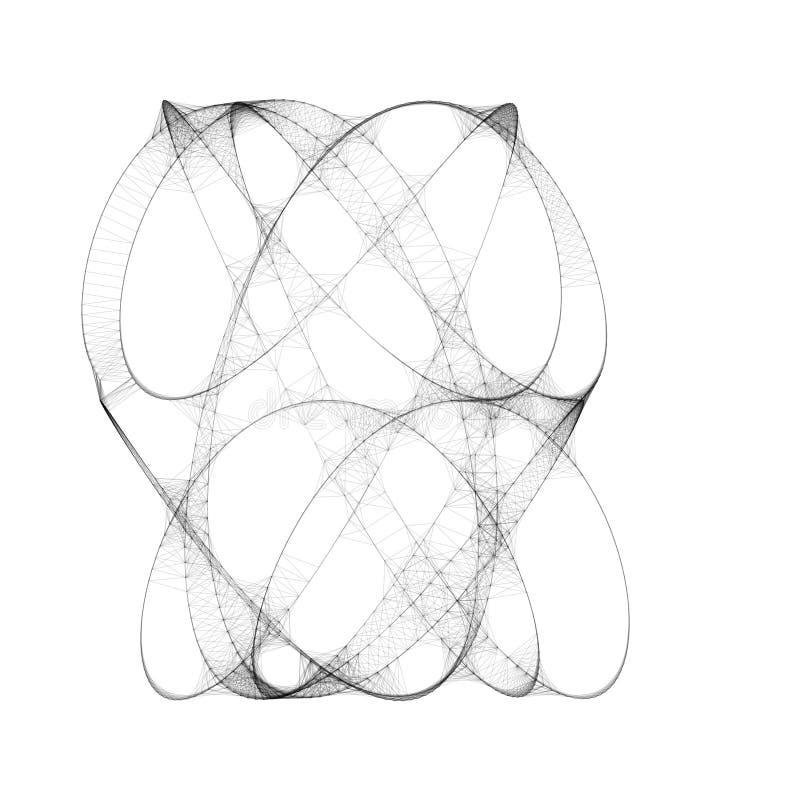 Abstract Curve Geometric Line Art Sketch Illustration Stock ...
