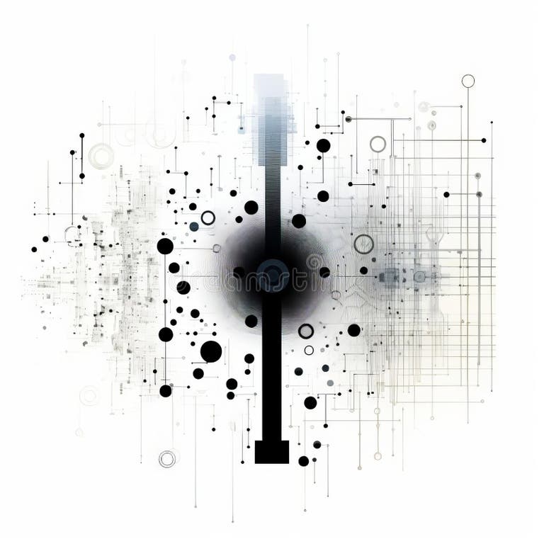 Algorithmic Art Array Composition Isolated on White Background Image ...