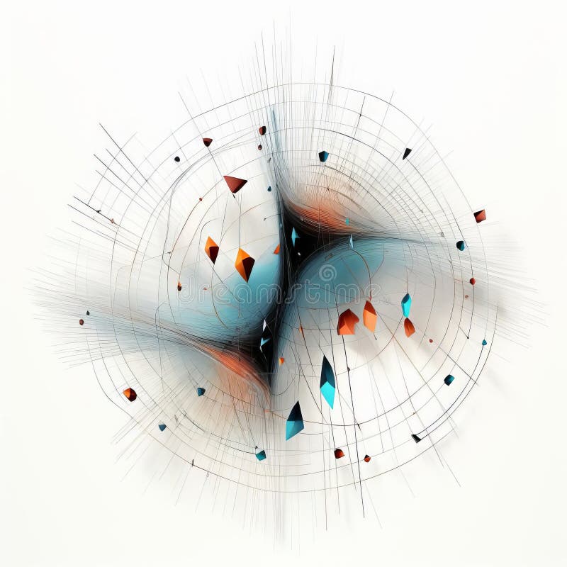 Algorithmic Art Array Isolated on White Background Image Stock ...