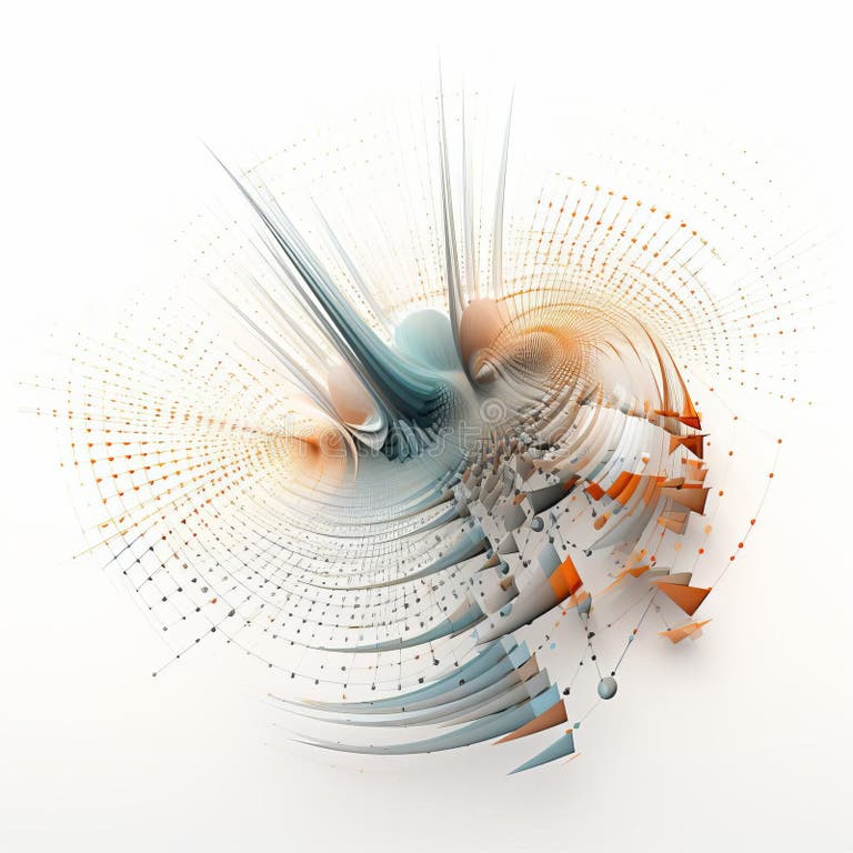 Algorithmic Art Array Isolated on White Background Image Stock ...