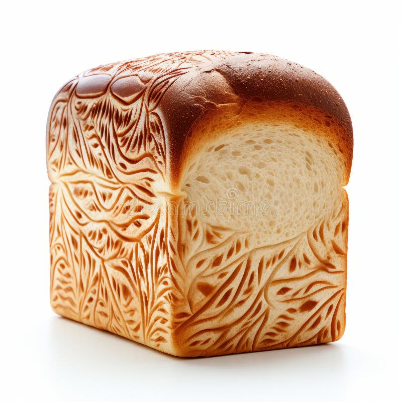 Algorithmic Art of Bread Sliced with Unique Foliage Patterns Stock ...