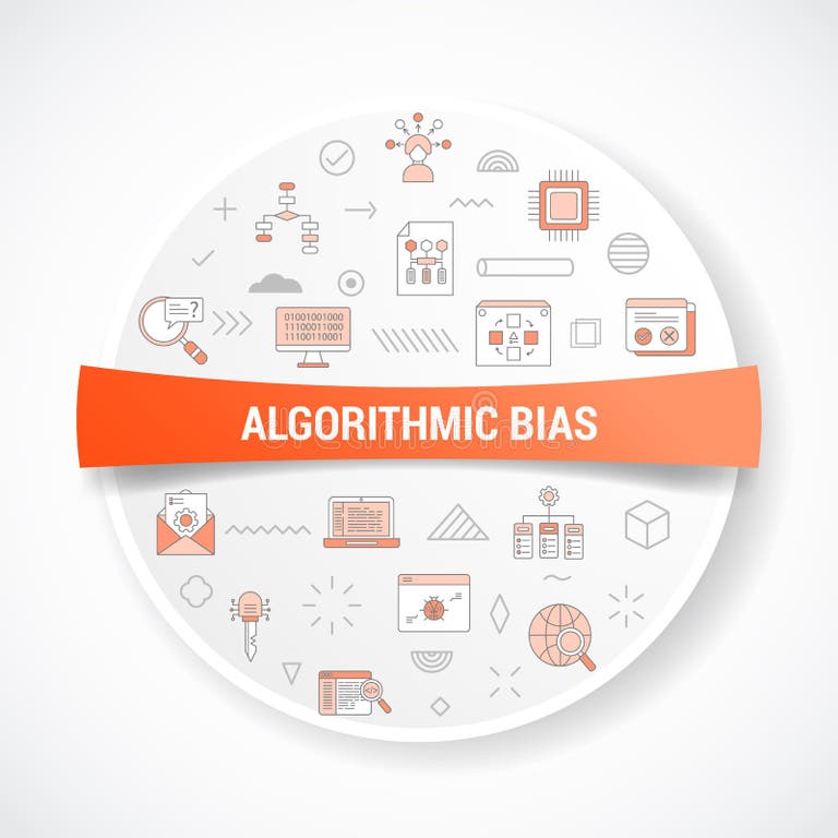 Algorithmic Bias Concept with Icon Concept with Round or Circle Shape ...
