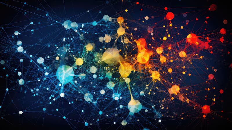 Algorithms Data Science Abstract Stock Illustration - Illustration of networks, visualization ...