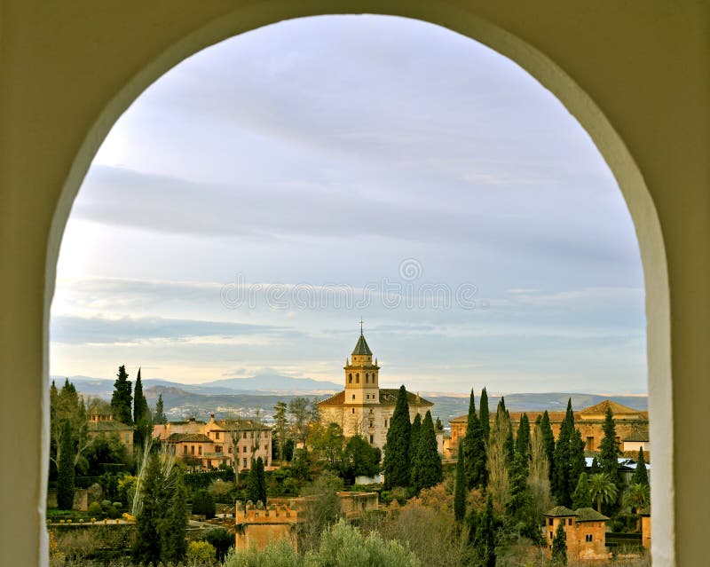 Alhambra, View of Alhambra fortress in Granada