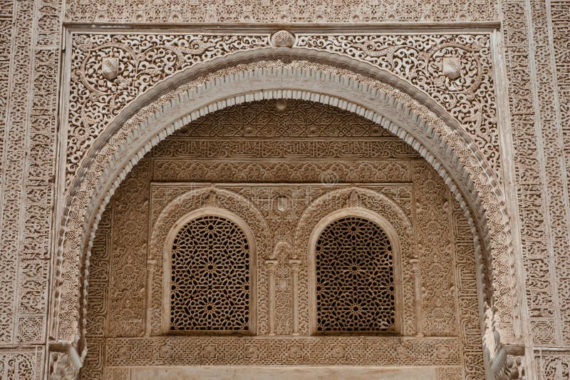 Alhambra Arches stock photo. Image of aladdin, century - 12648128