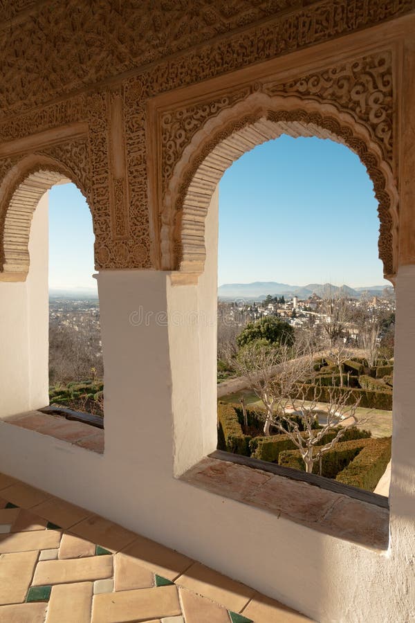 Alhambra Arches stock photo. Image of aladdin, century - 12648128