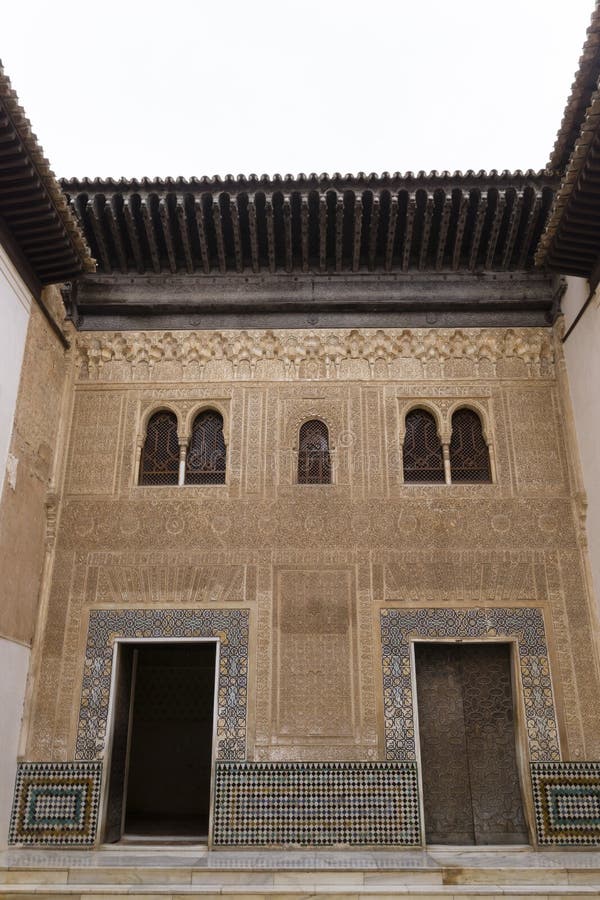 Alhambra Antique Brick Wall Arcs Arabic Architecture Style Stock Photo ...