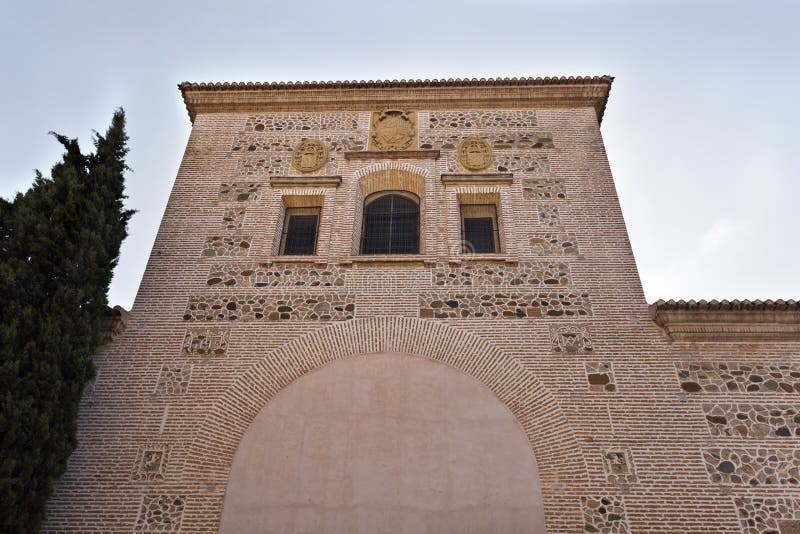 Alhambra Church of Saint Mary Stock Image - Image of generalife, facade ...