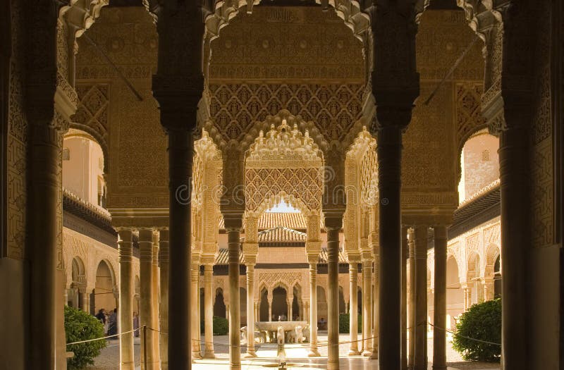 Alhambra Columns stock image. Image of spain, column, front - 2565365