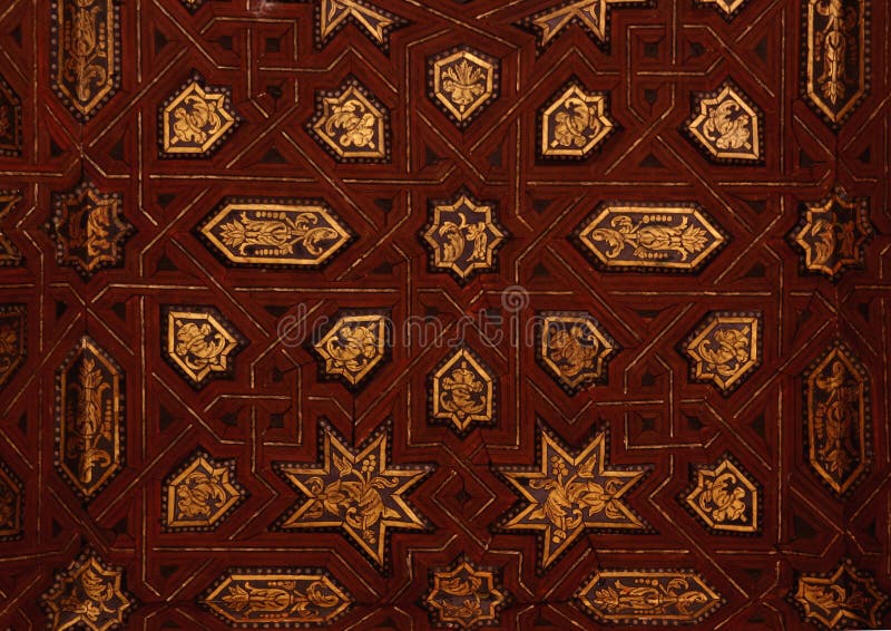 Alhambra: gold engraving stock image. Image of islam, andalusia - 4457743