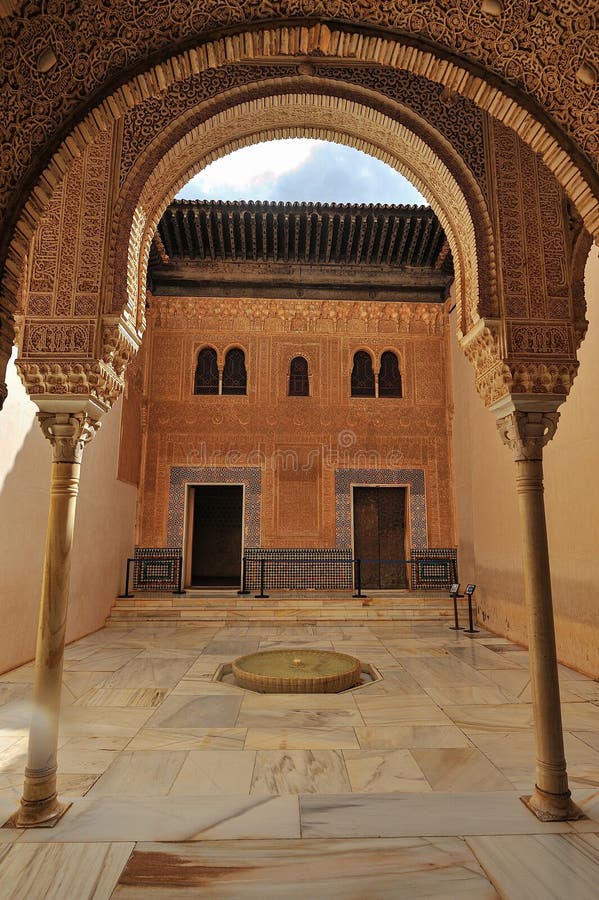 Comares Palace Inside the Alhambra. Stock Photo - Image of history ...