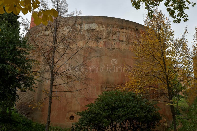 The Alhambra of Granada. Nazari Monumental Complex Stock Image - Image ...