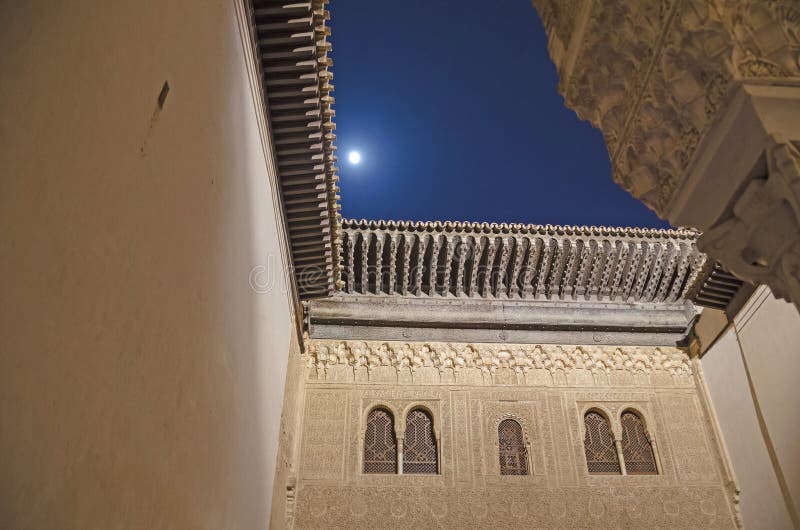 Alhambra by night editorial photo. Image of muslim, ornament - 58629971
