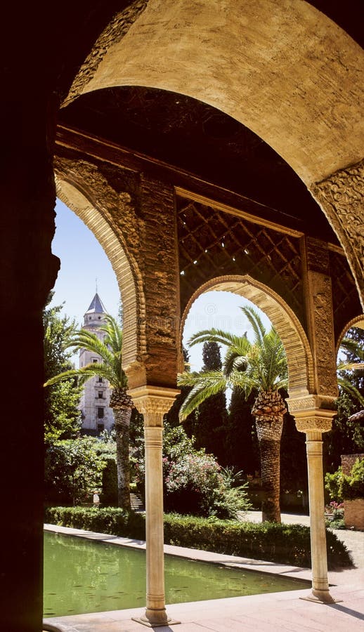 Alhambra palace ceiling stock photo. Image of famous, landmark - 1879046