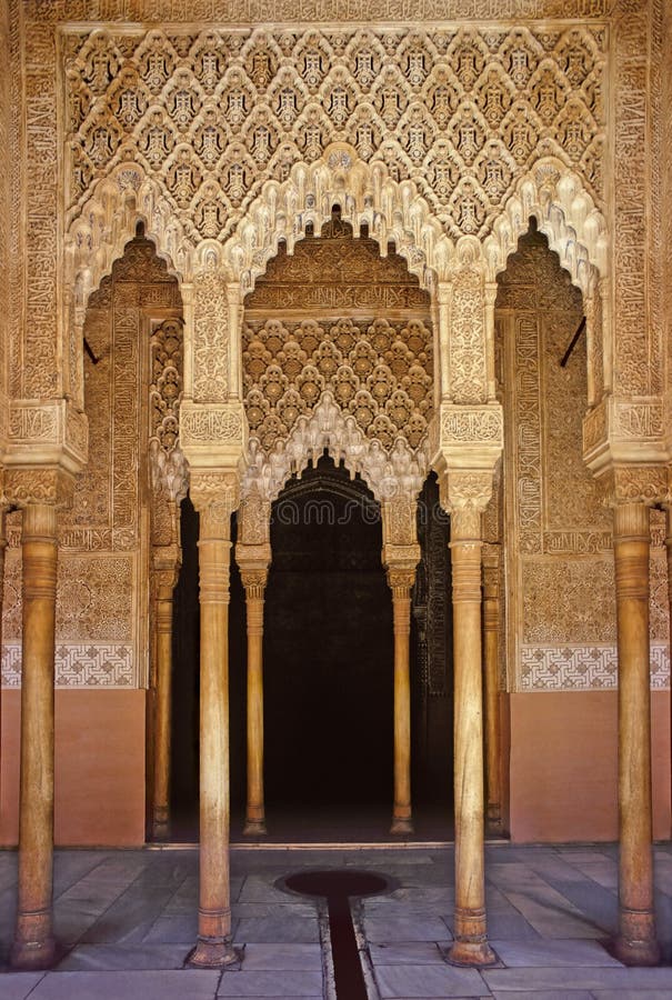 Alhambra palace ceiling stock photo. Image of famous, landmark - 1879046