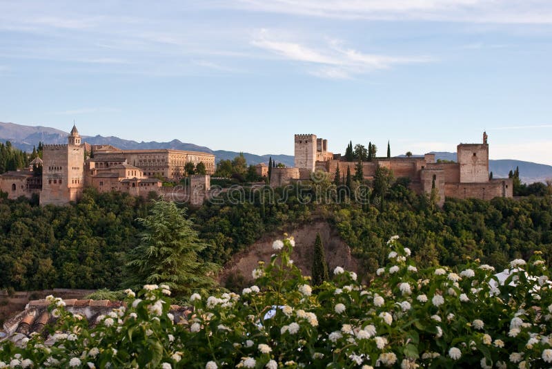 Alhambra Palace stock photo. Image of tower, ancient, hill - 8646876