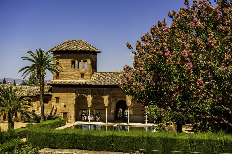 The Alhambra S Partal Palace with Surrounding Verdure Stock Image ...