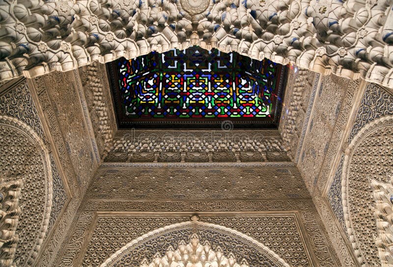 Moroccan Stained Glass Window Stock Image - Image of historic, building ...