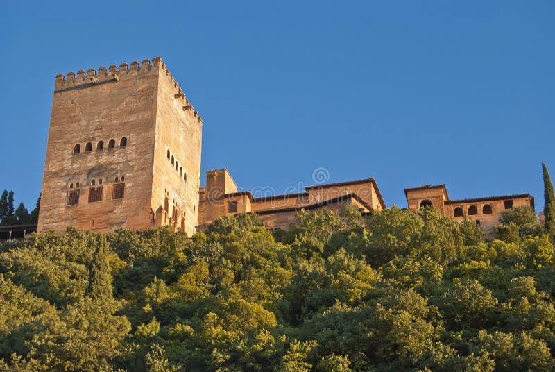 Alhambra at sunset stock photo. Image of tourism, sunset - 18860150