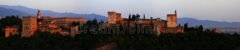 Alhambra sunsetdetail stock photo. Image of palace, wall - 1295714