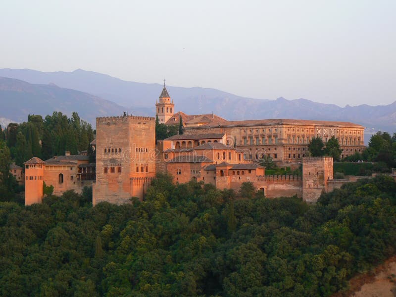 Alhambra sunsetdetail stock photo. Image of palace, wall - 1295714