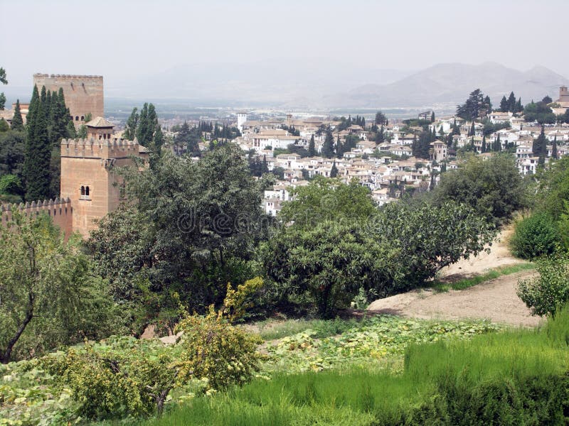 Alhambra - View from Generalife Stock Image - Image of heritage ...