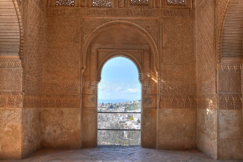 Alhambra Window, Granada, Spain Stock Photo - Image of detail, alhambra ...