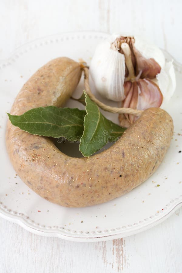 Alheira on plate on white stock image. Image of dinner - 39809437