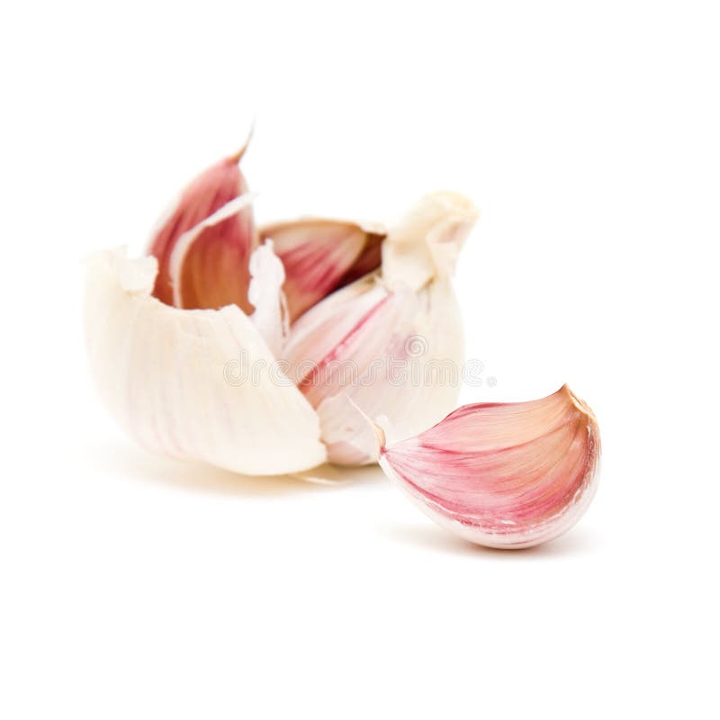 Alho branco e roxo imagem de stock. Imagem de orgânico - 15857099