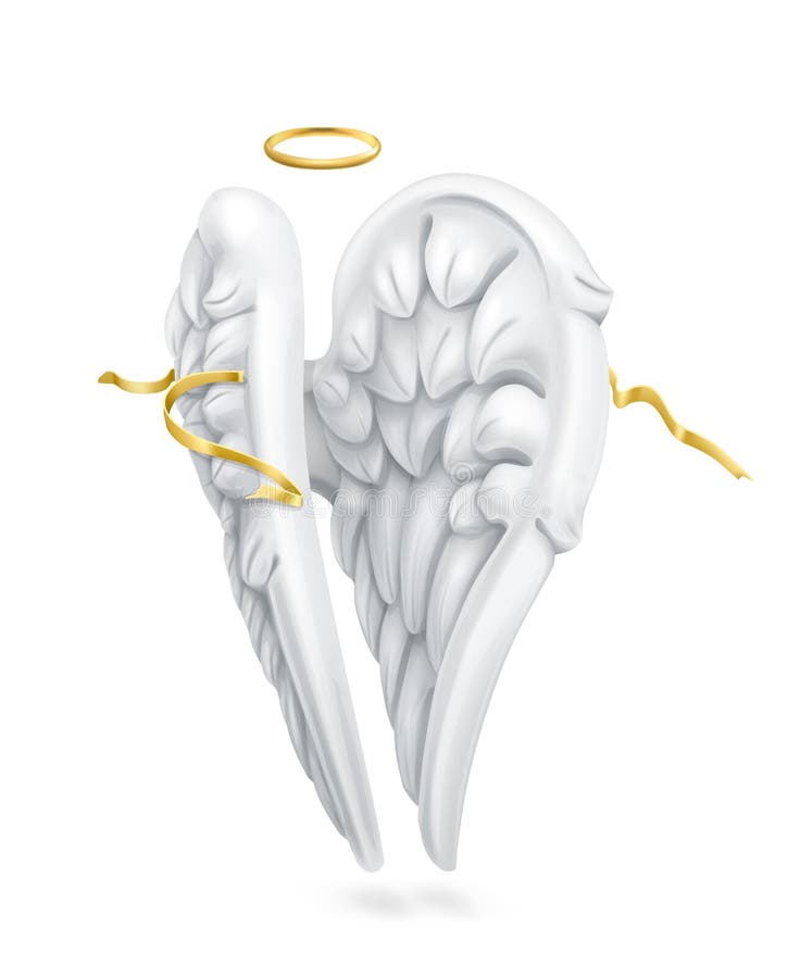 Ali Di Angeli Elemento Barrocco Ornamentale Di Stile Illustrazione Di ...